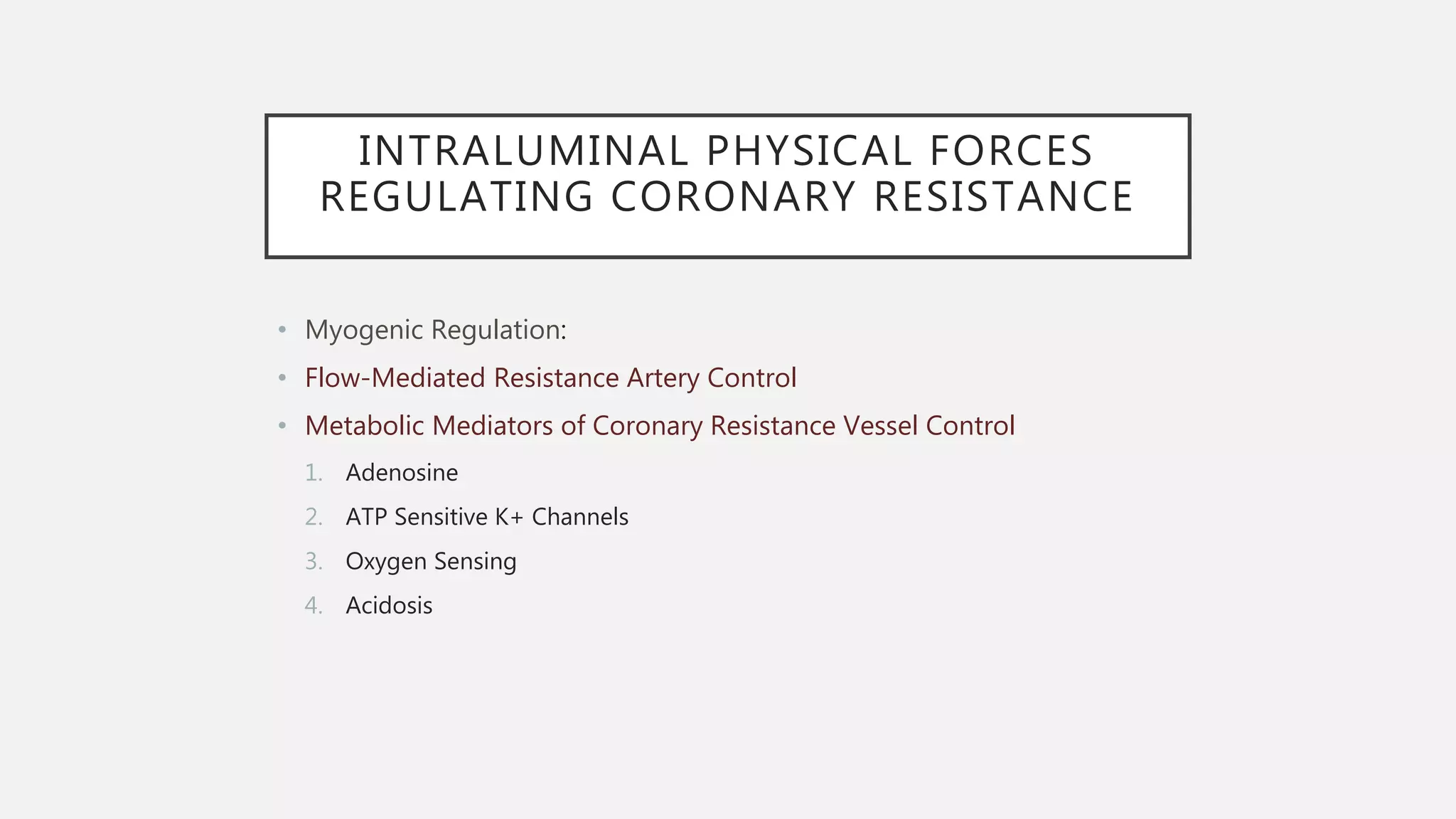 Coronary Blood Flow Pptx Heart And Cardiovascular Diseases