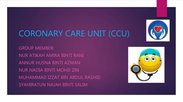 Coronary care unit (ccu) | PPTX | Heart and Cardiovascular Diseases ...