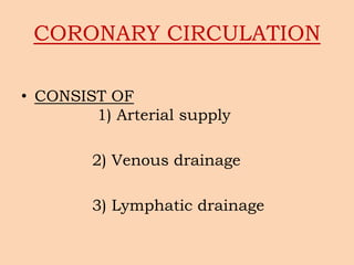 Coronary Circulation Steps