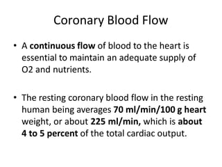 coronarycirculation. and peculiarities,regulationpptx | PPTX