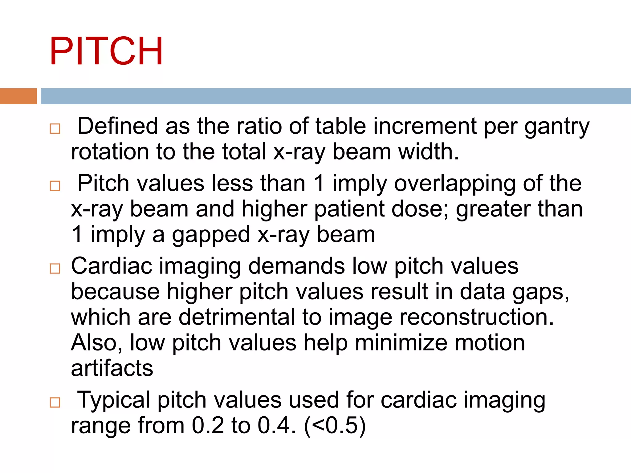 Coronary CT- angiogram: physics | PPTX