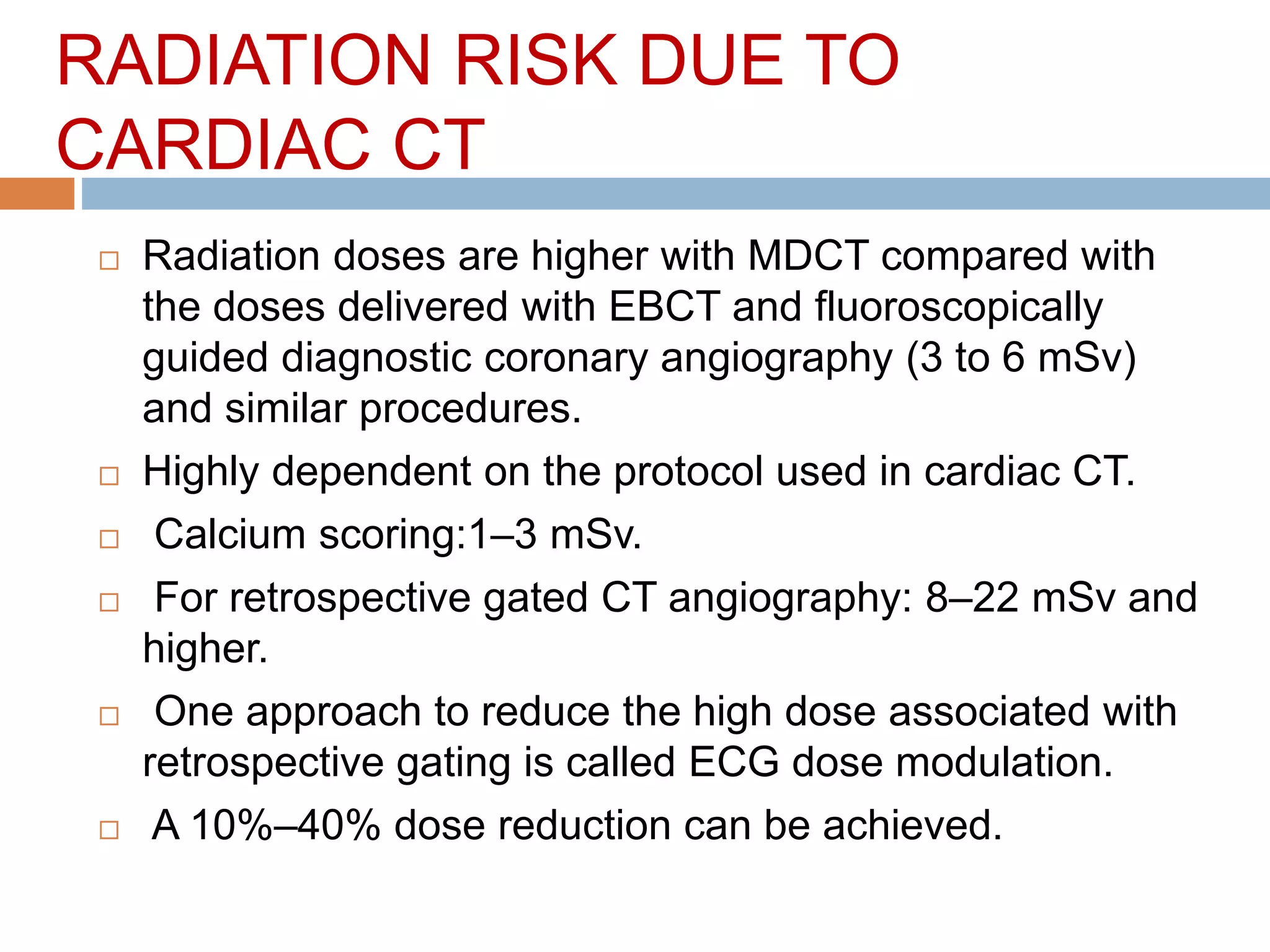 Coronary CT- angiogram: physics | PPTX