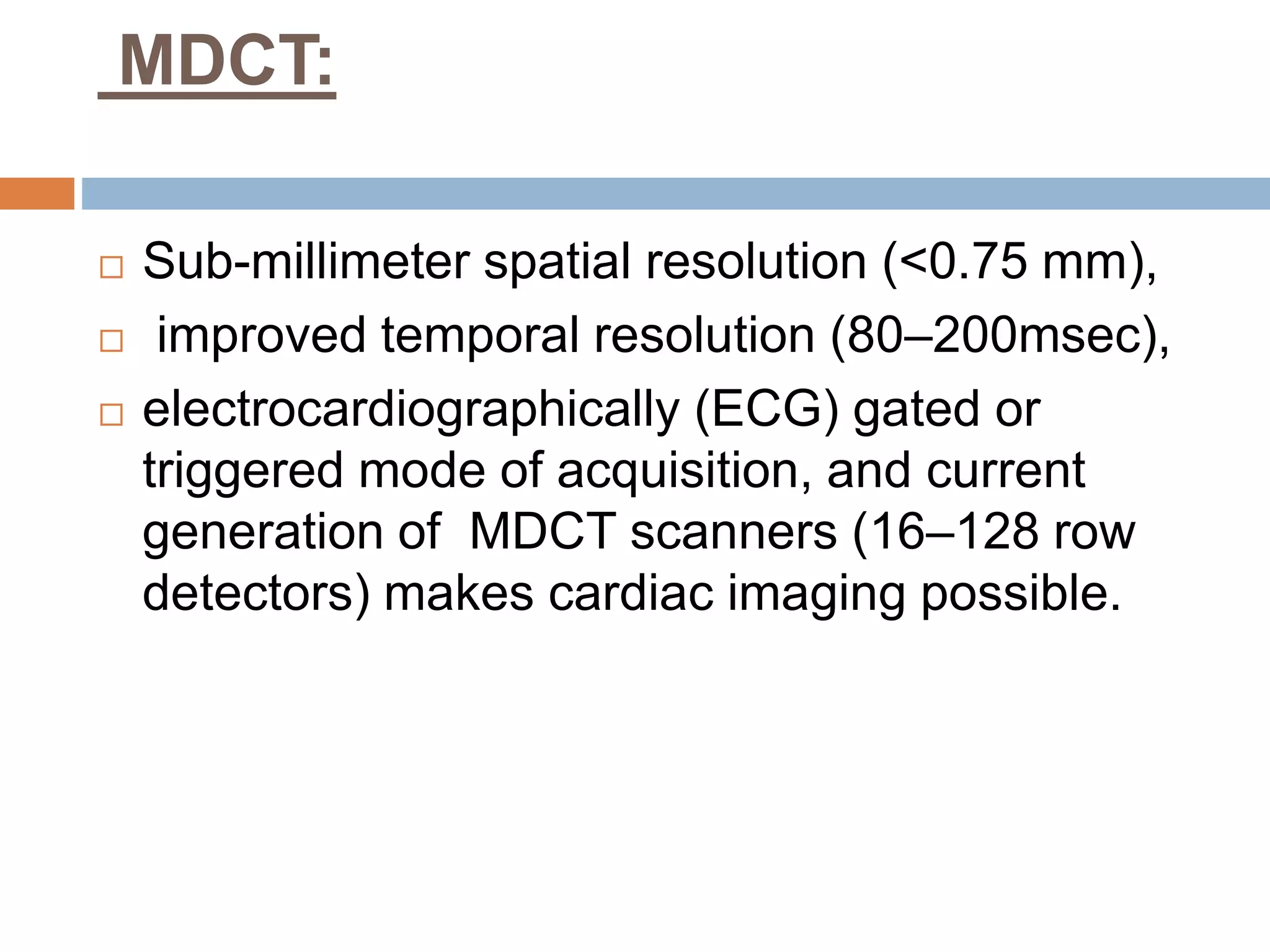 Coronary CT- angiogram: physics | PPTX
