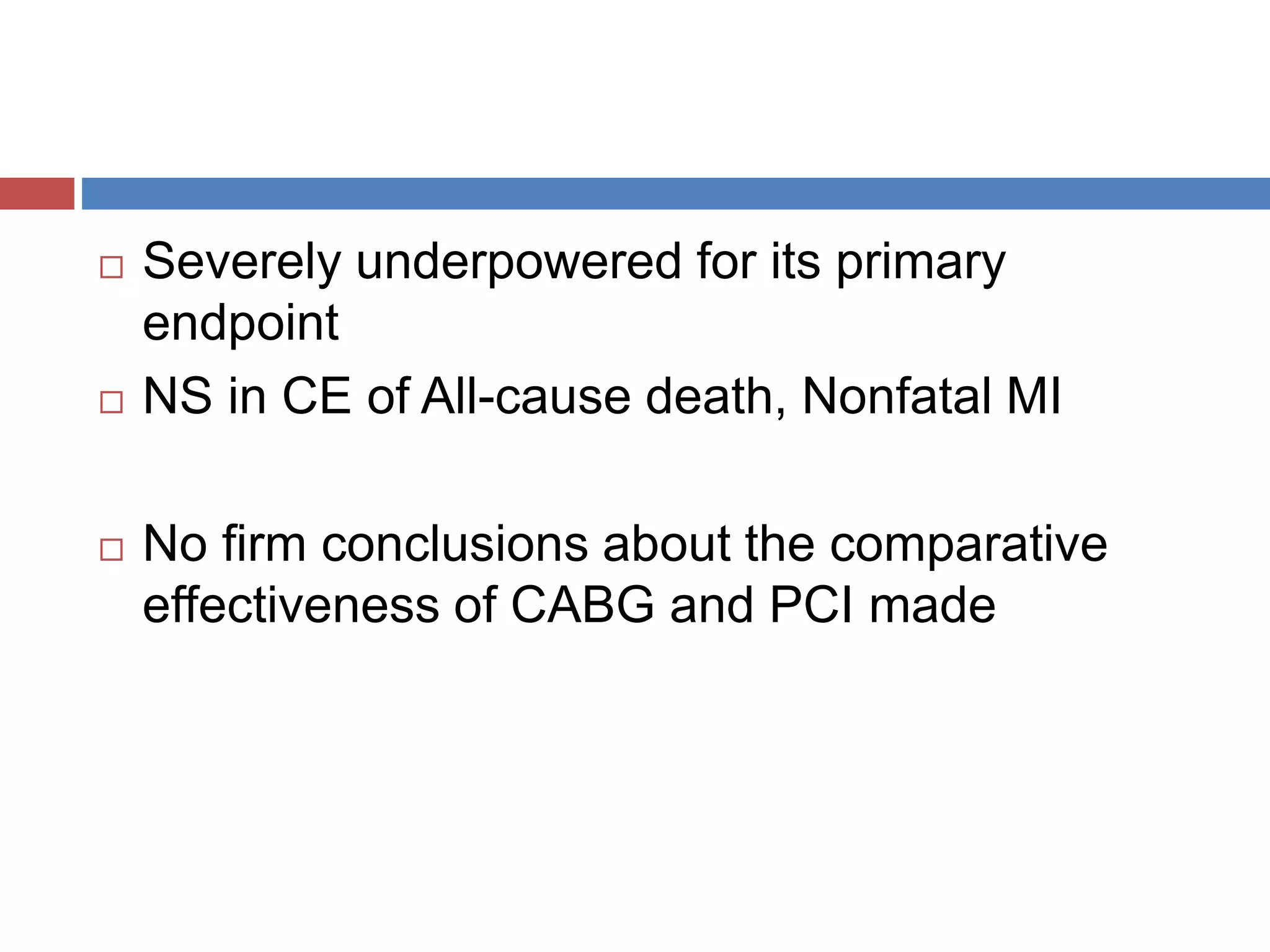 Coronary revascularization in diabetes mellitus and multivessel cad | PPTX