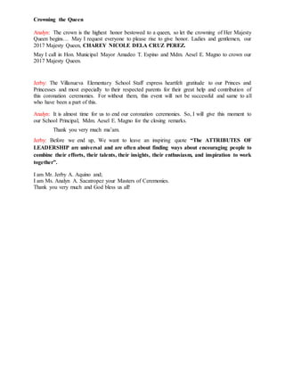 Coronation night script | DOCX