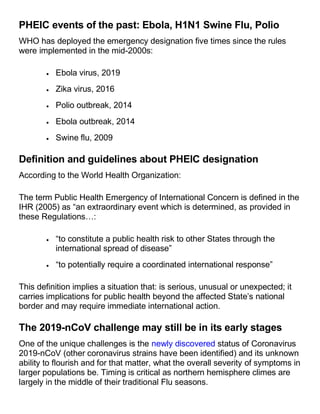 Coronavirus 2019-nCoV: A Public Health Emergency of International ...