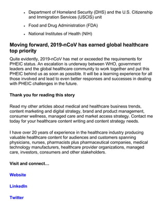 Coronavirus 2019-nCoV: A Public Health Emergency of International ...