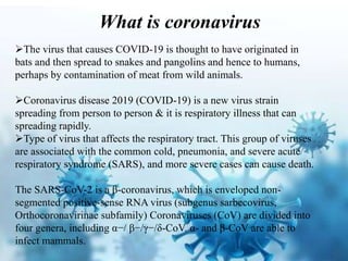 Coronavirus (covid 19) | PPTX