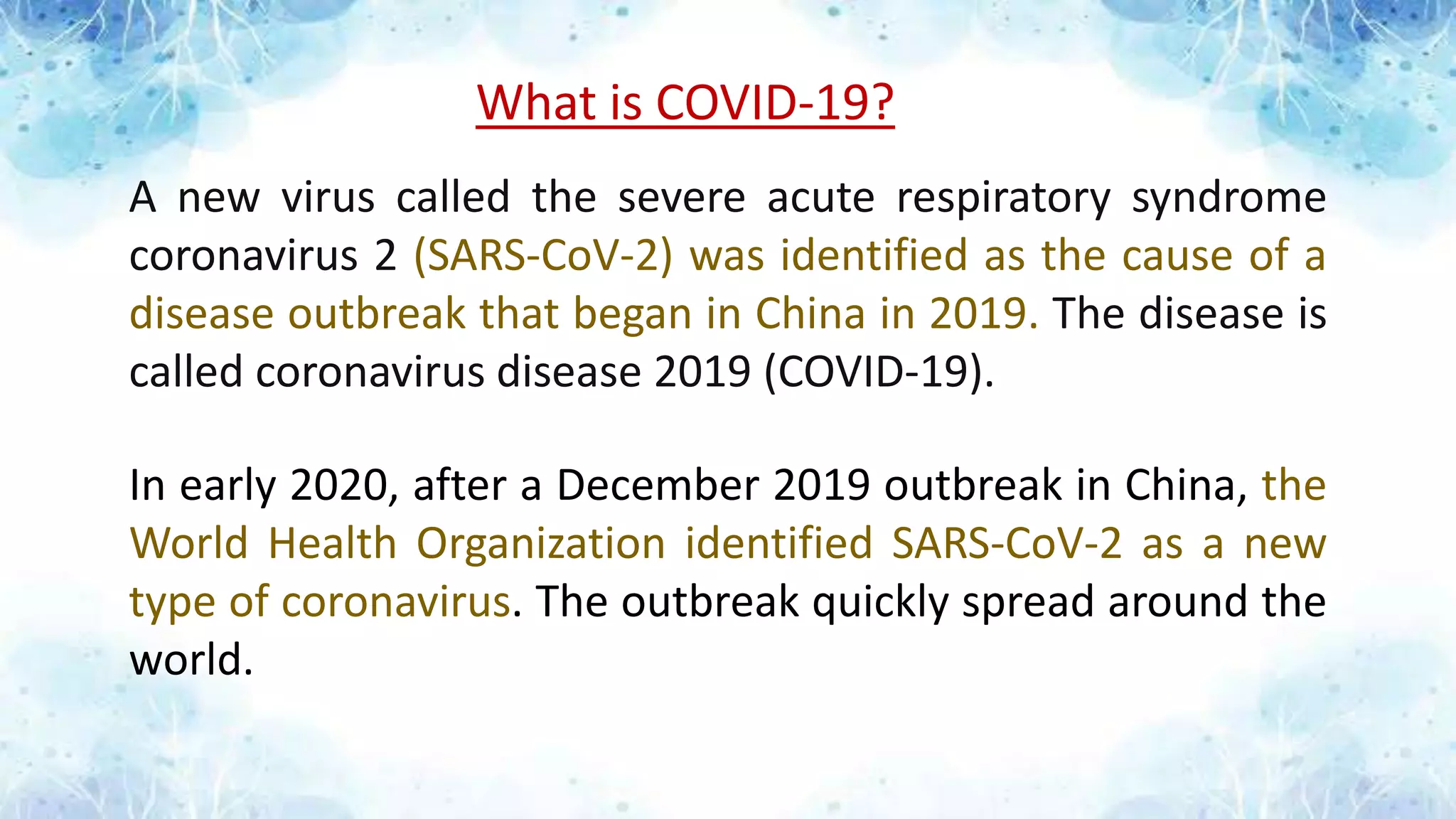 Coronavirus disease pandemic (Covid-19) ppt presentation slideshare | PPTX