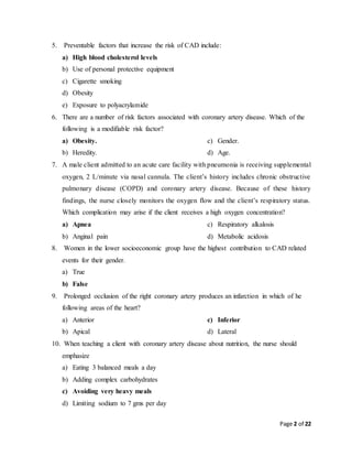 Coronary artery disease | PDF