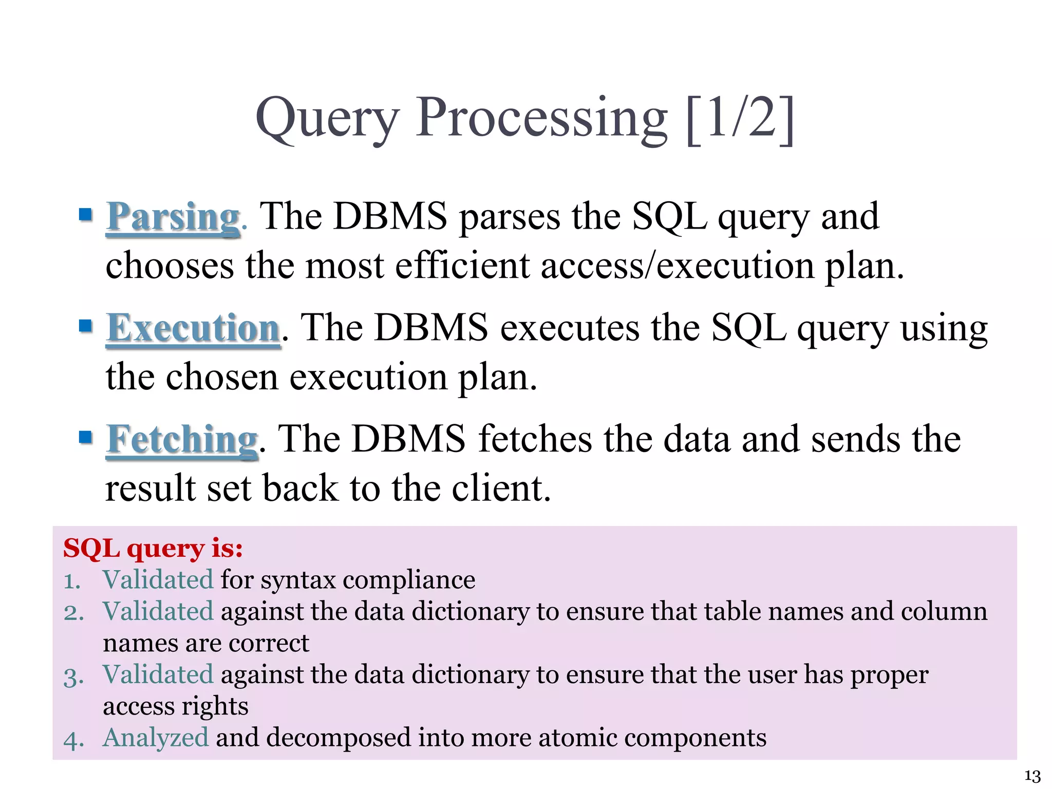 Database Performance Tuning And Query Optimization Ppt Databases