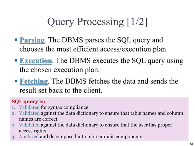 Database Performance Tuning And Query Optimization Ppt Databases