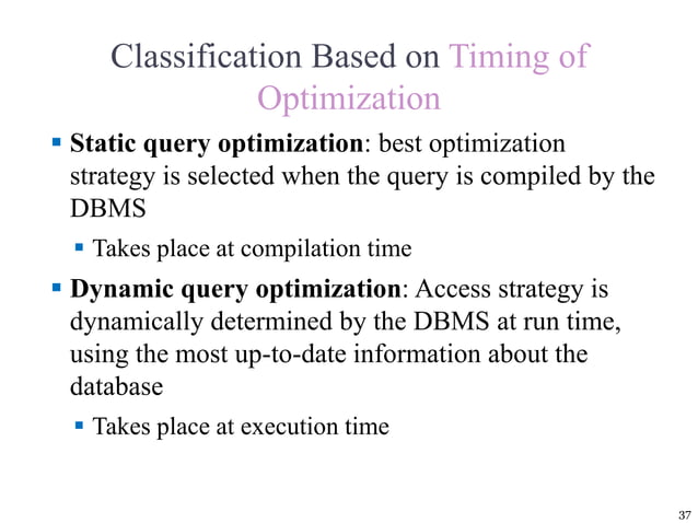 Database performance tuning and query optimization | PPT | Databases ...