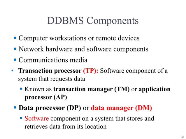 Distributed database management systems | PPT