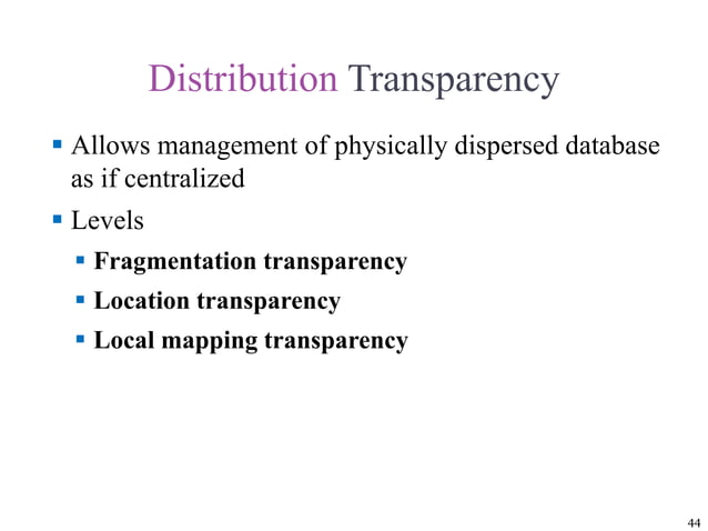 Distributed database management systems | PPT