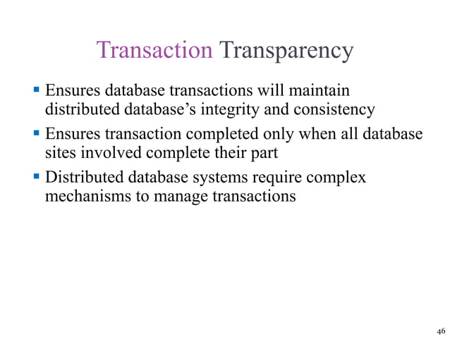 Distributed database management systems | PPT