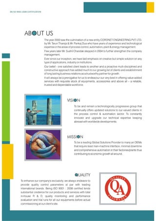 Coronet Engineers (P) Limited, New Delhi, Electrical And Automation ...