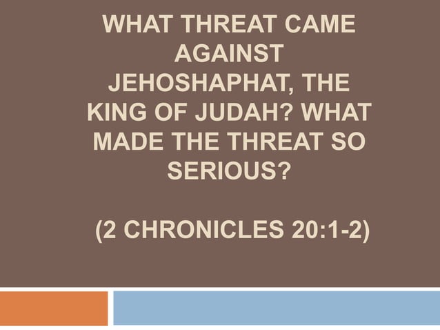 Jehoshaphat | PPTX | Christianity | Religion & Spirituality