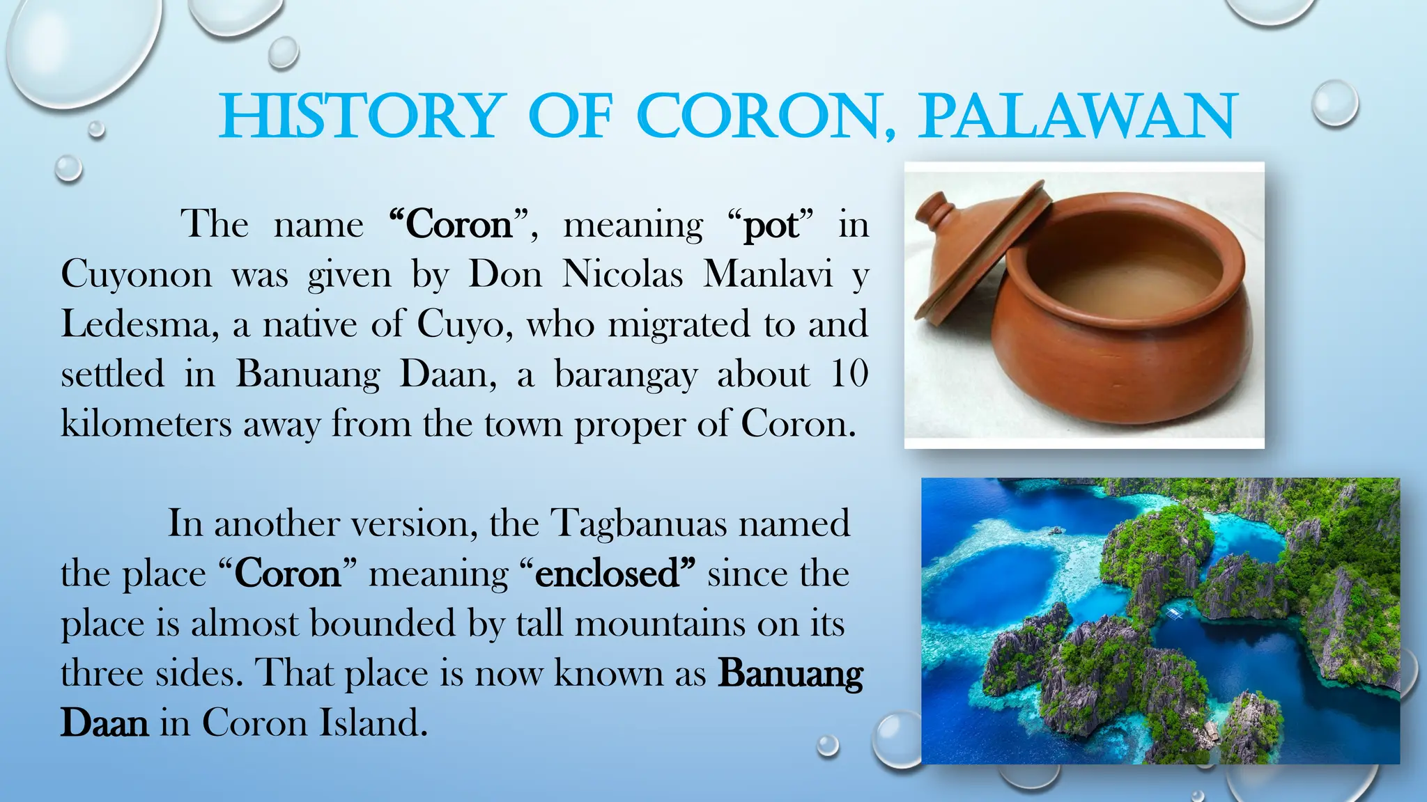 mahalagang kaalaman patungkol saCORON PALAWAN.pptx