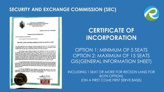 RECSON CORON HOSTEL PROJECT | PPT