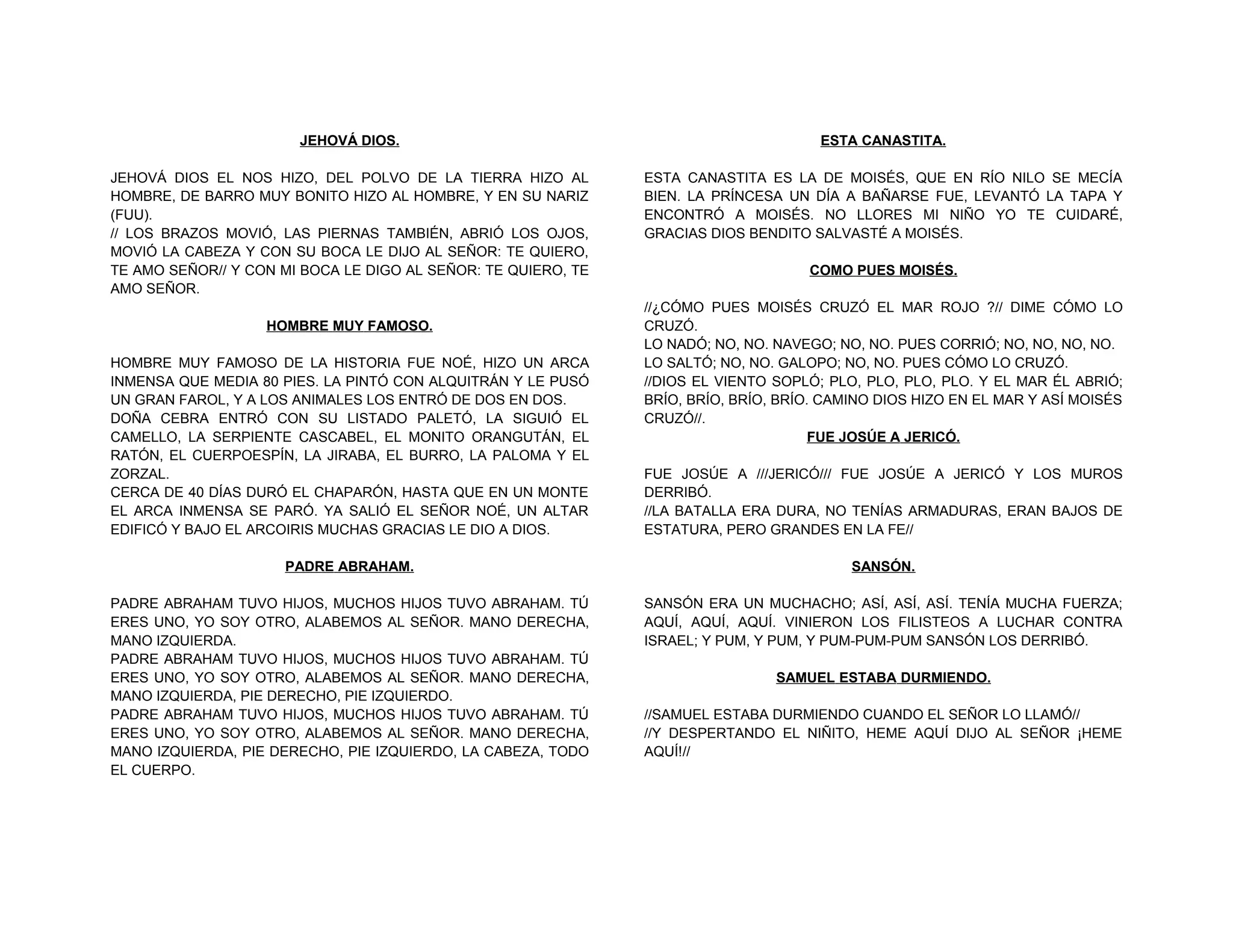 Coros | DOC