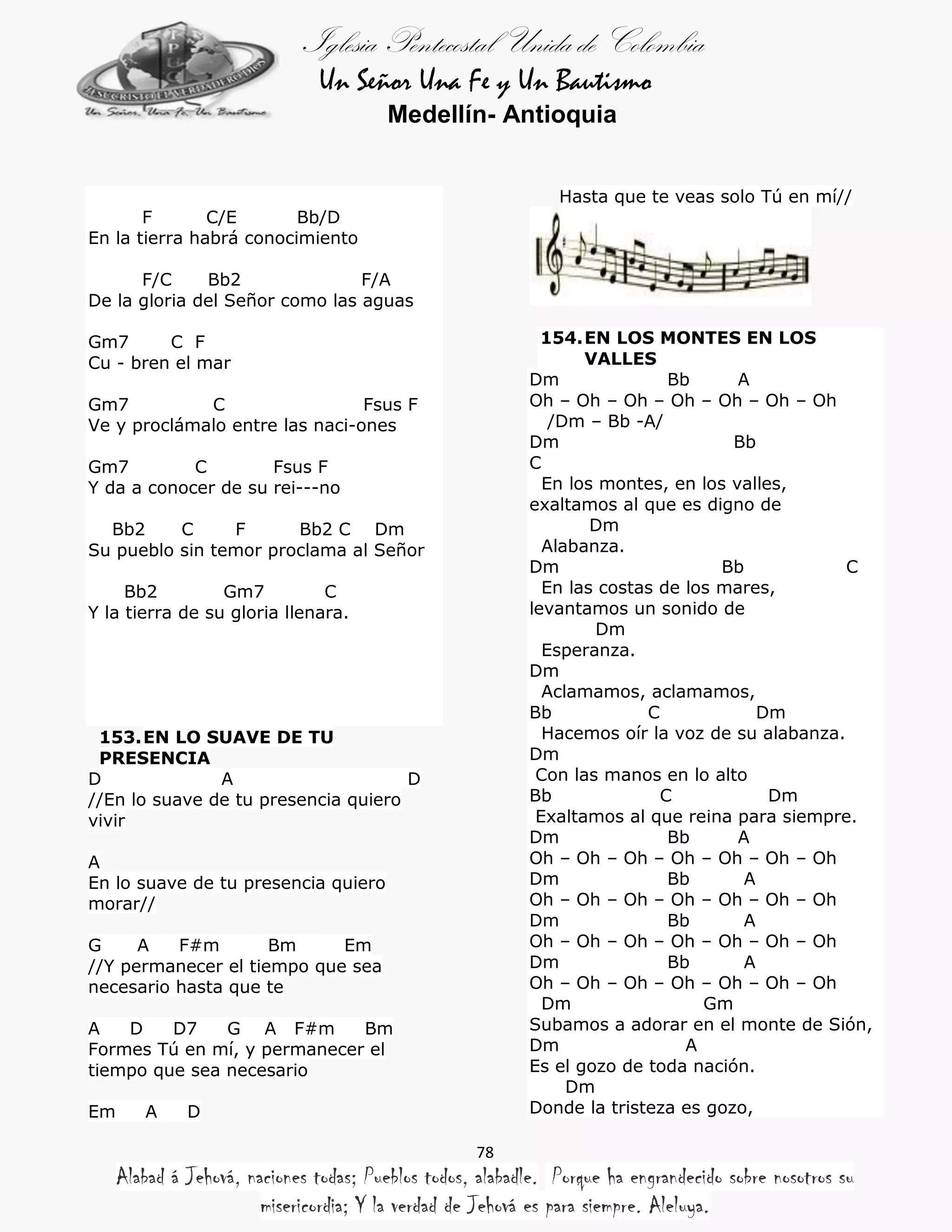 Coros pentecostales ipuc | PDF