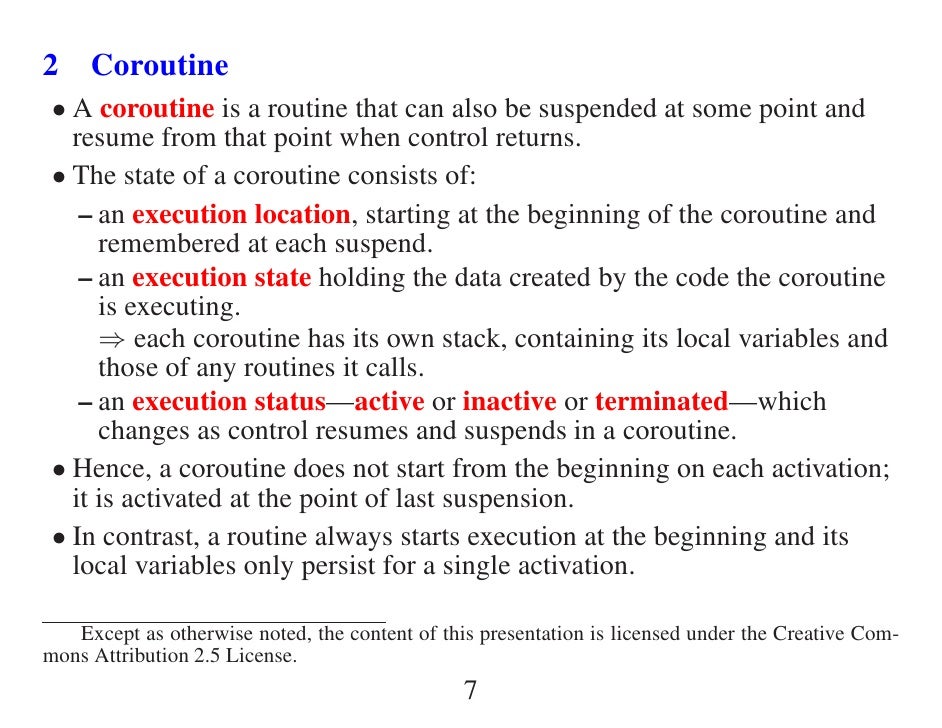 Coroutine (Concurrency) Coroutine (Concurrency)