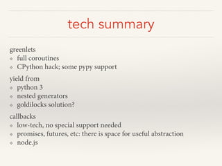 Python meetup: coroutines, event loops, and non-blocking I/O | PDF | Programming Languages ...