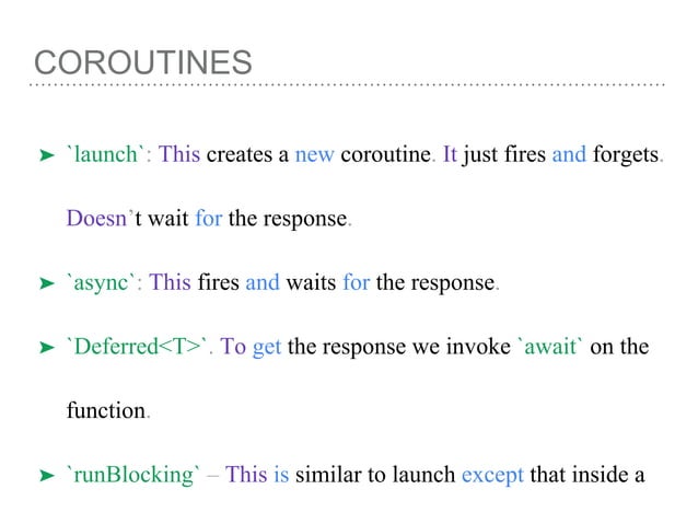 Coroutines talk ppt | PPTX