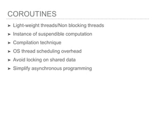 Coroutines talk ppt | PPTX