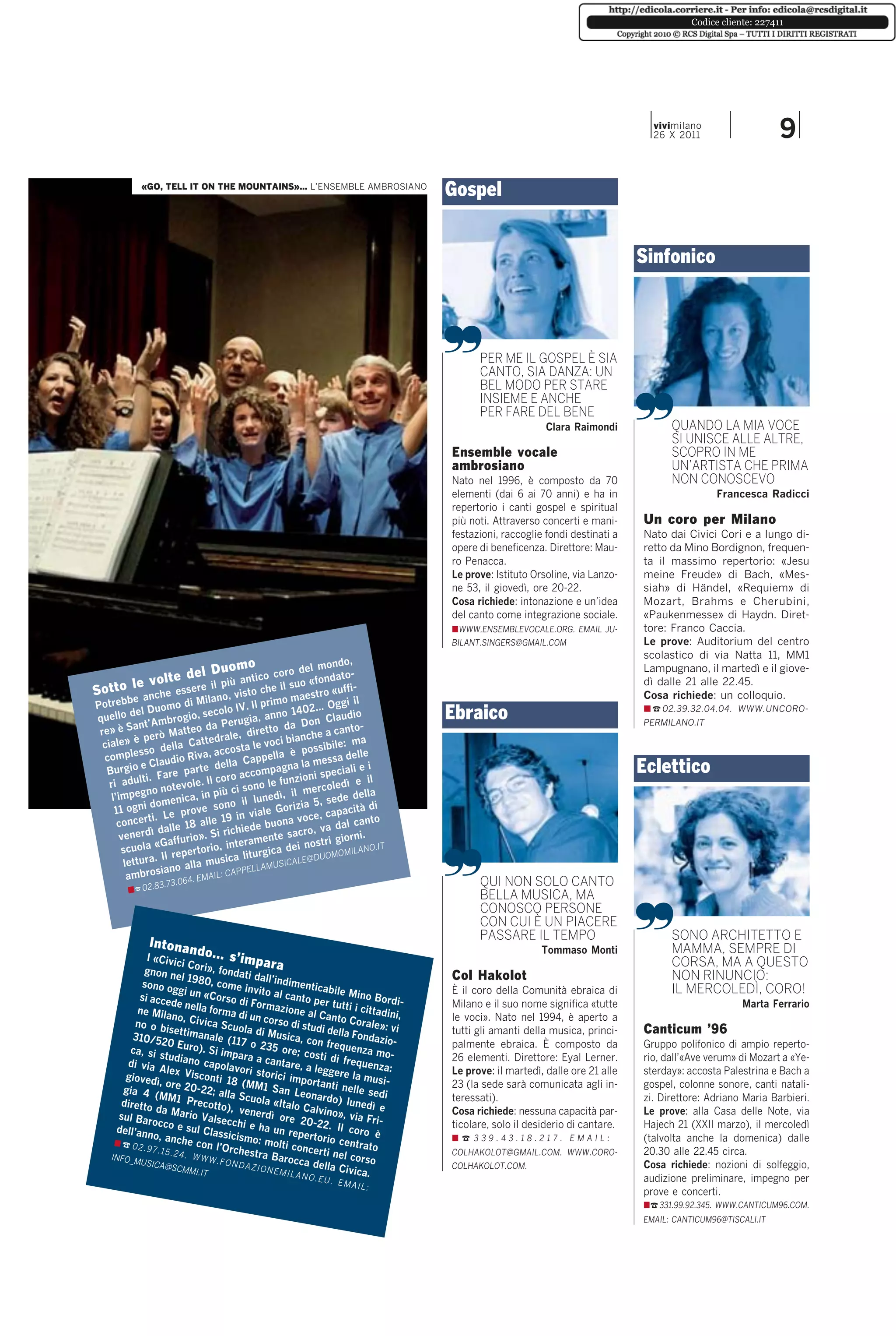 Coro vivi milano | PDF