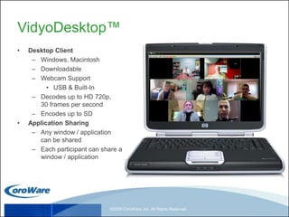 Coro Ware Telepresence 20090713 | PPT