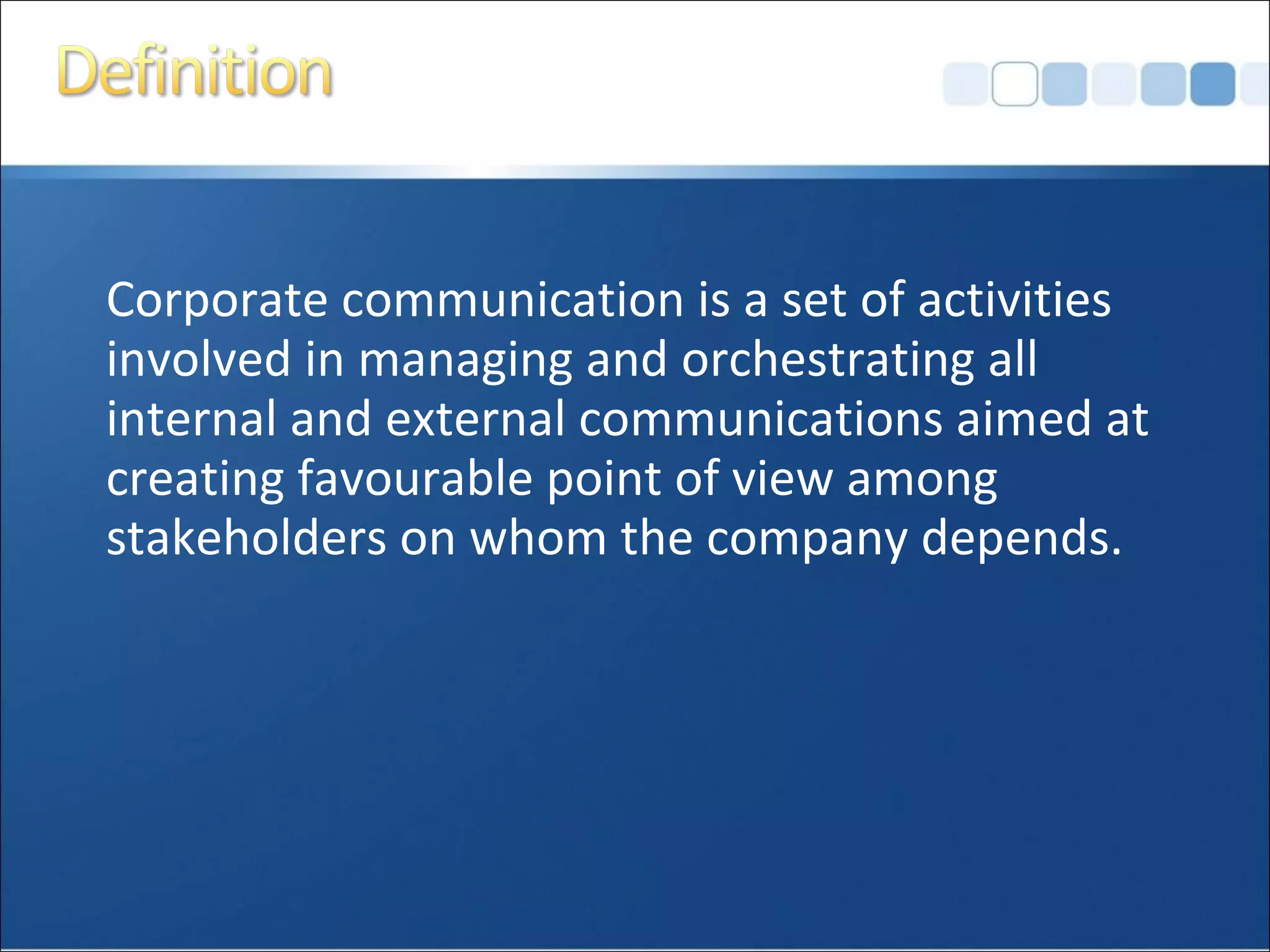 Corporate Communication | PPT