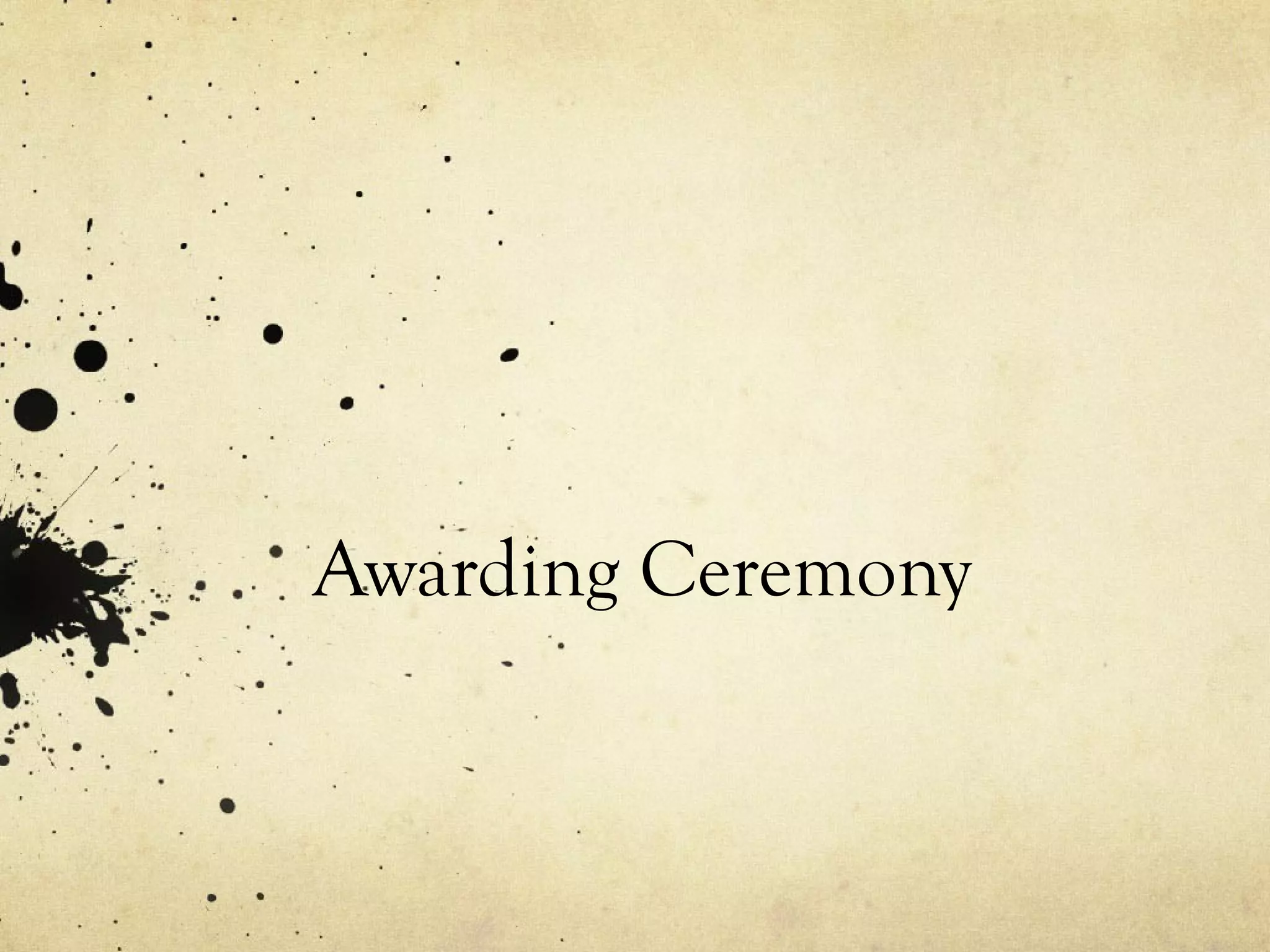 What To Do in an Awarding Ceremony | PPT