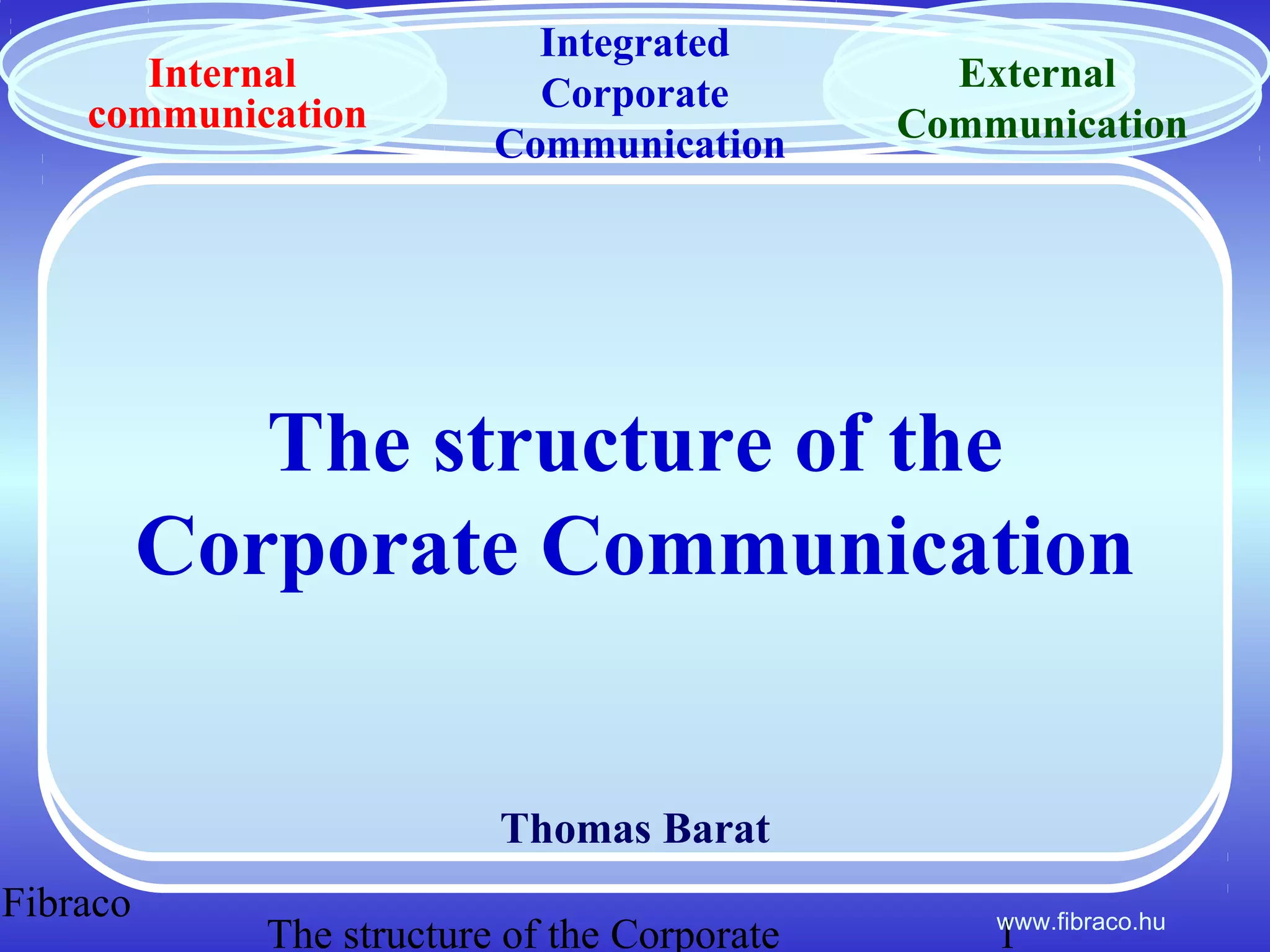 The structure of the Corporate Communication | PPT