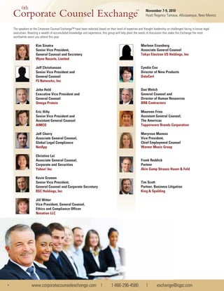 Corporate Counsel Exchange | PDF