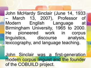 Corpora and its use in elt | PPTX