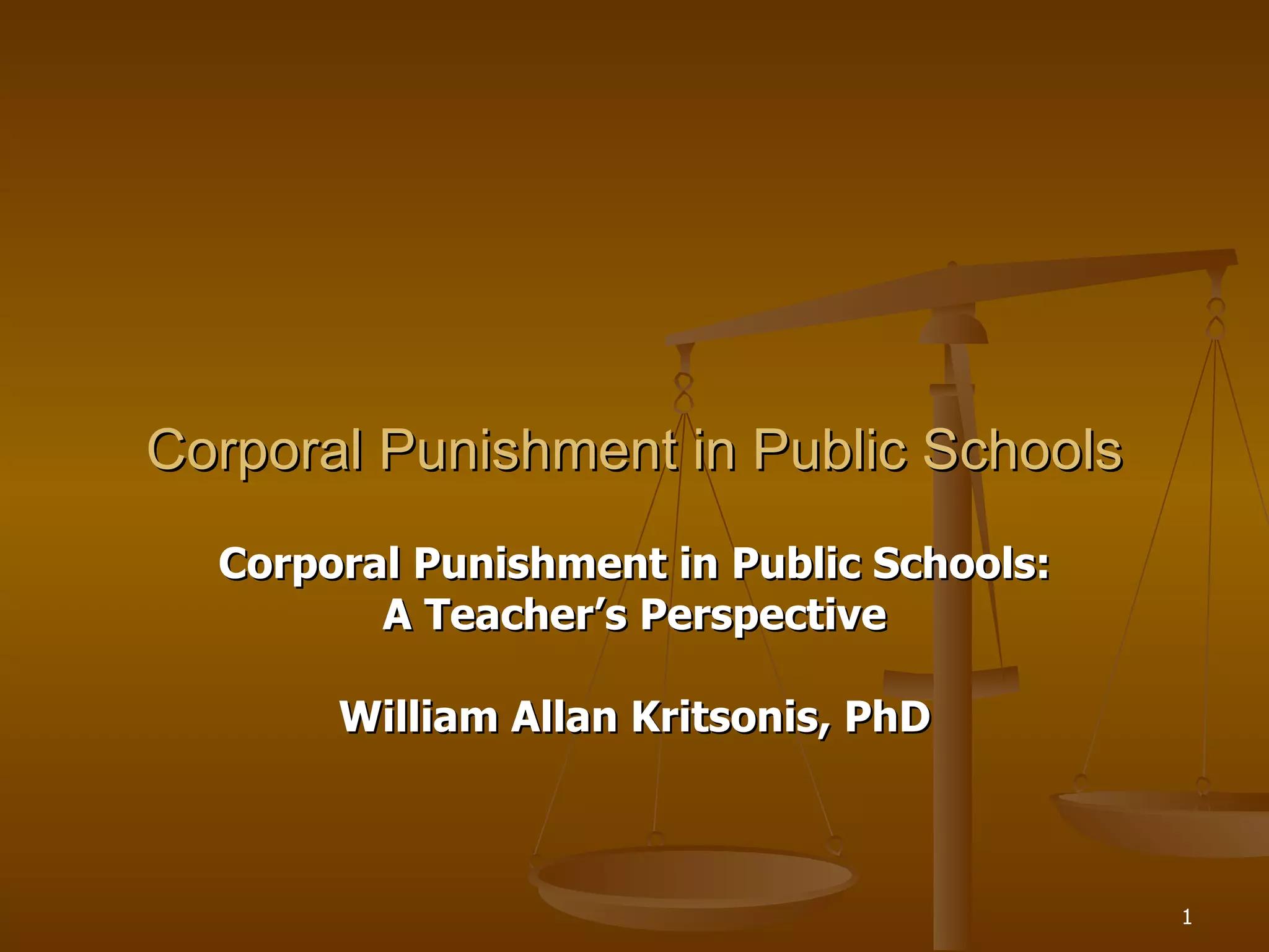 Corporal Punishment, School Law | PPT