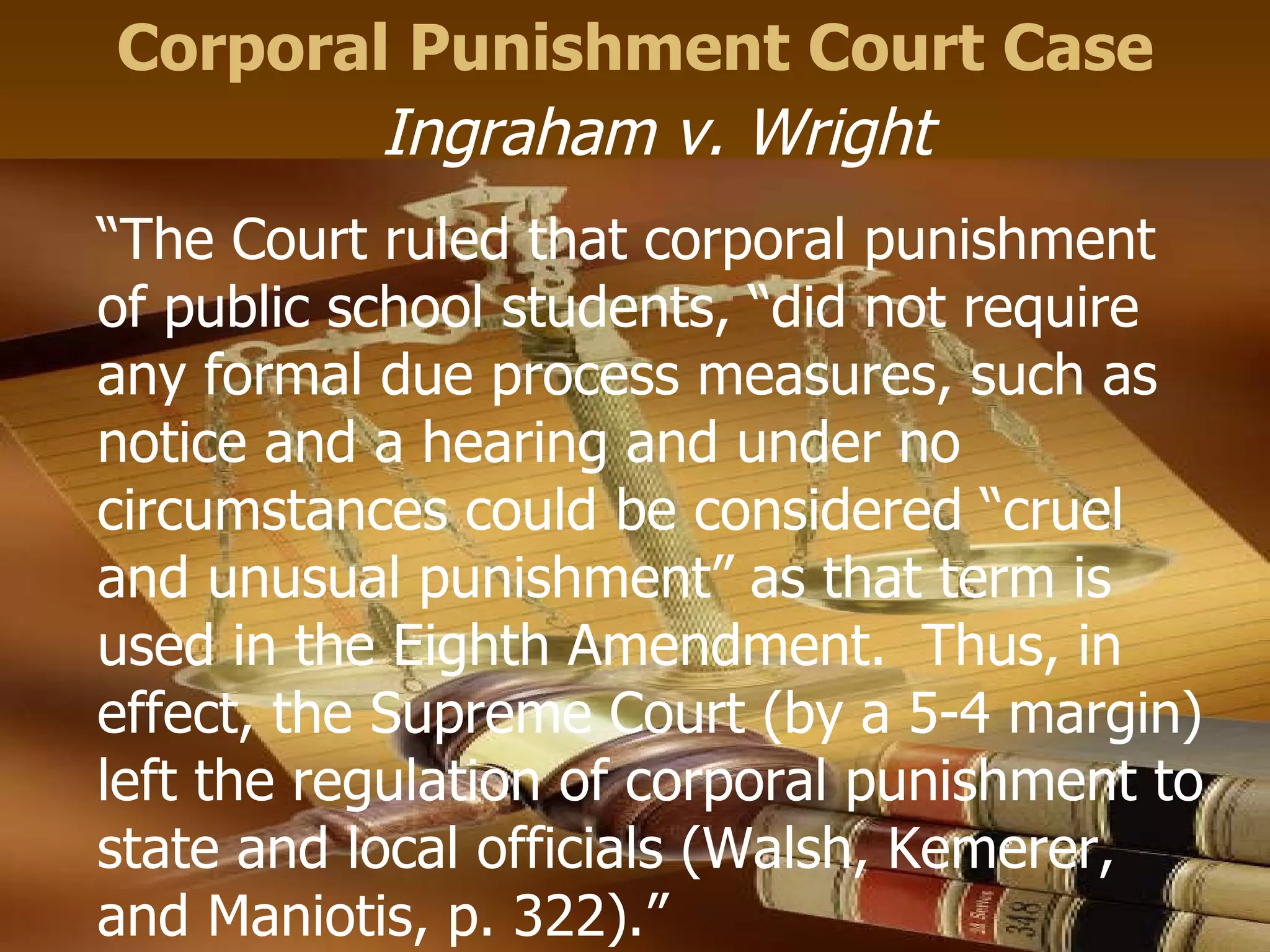 Corporal Punishment, School Law | PPT