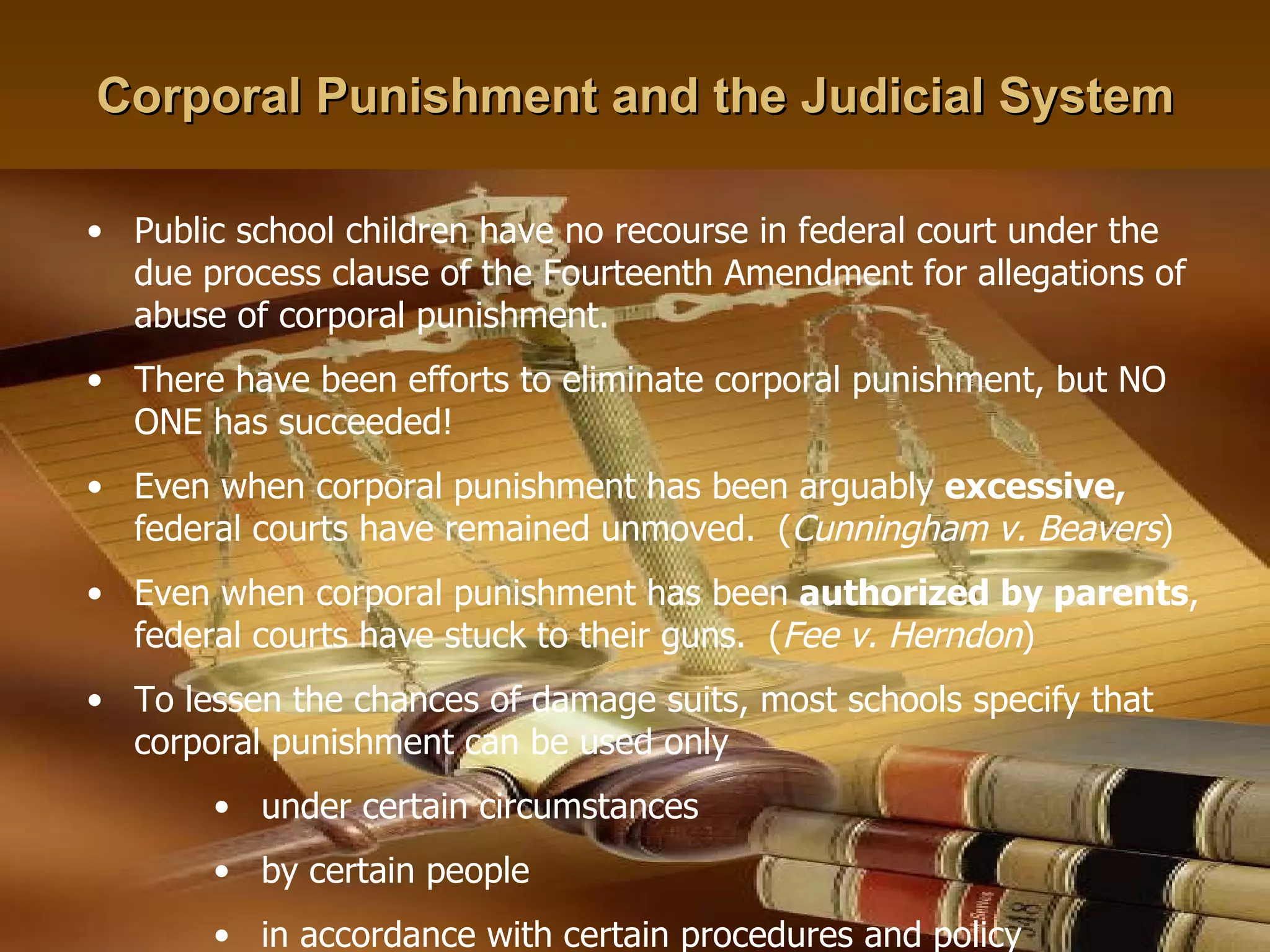 Corporal Punishment, School Law | PPT
