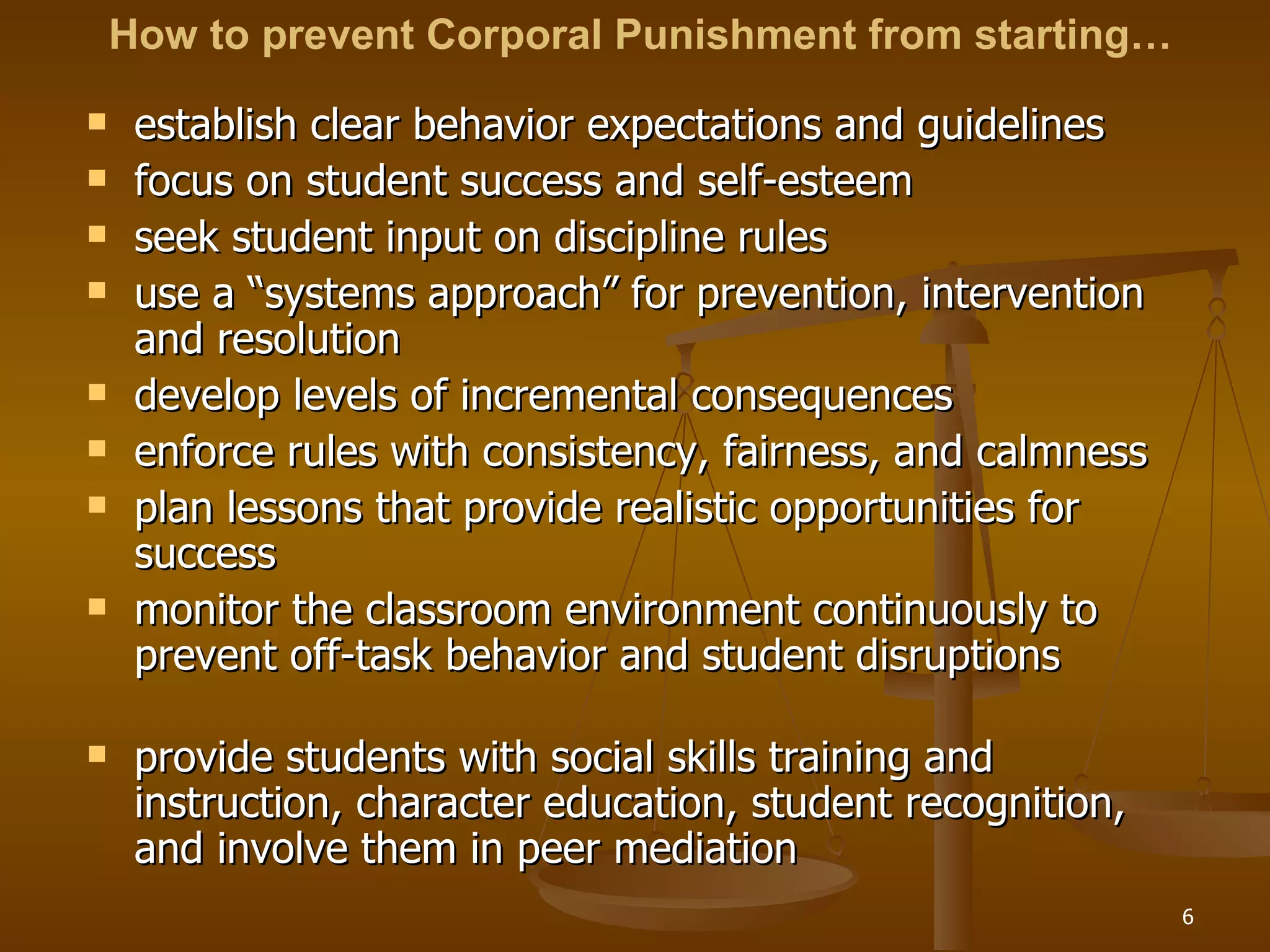 Corporal Punishment, School Law | PPT