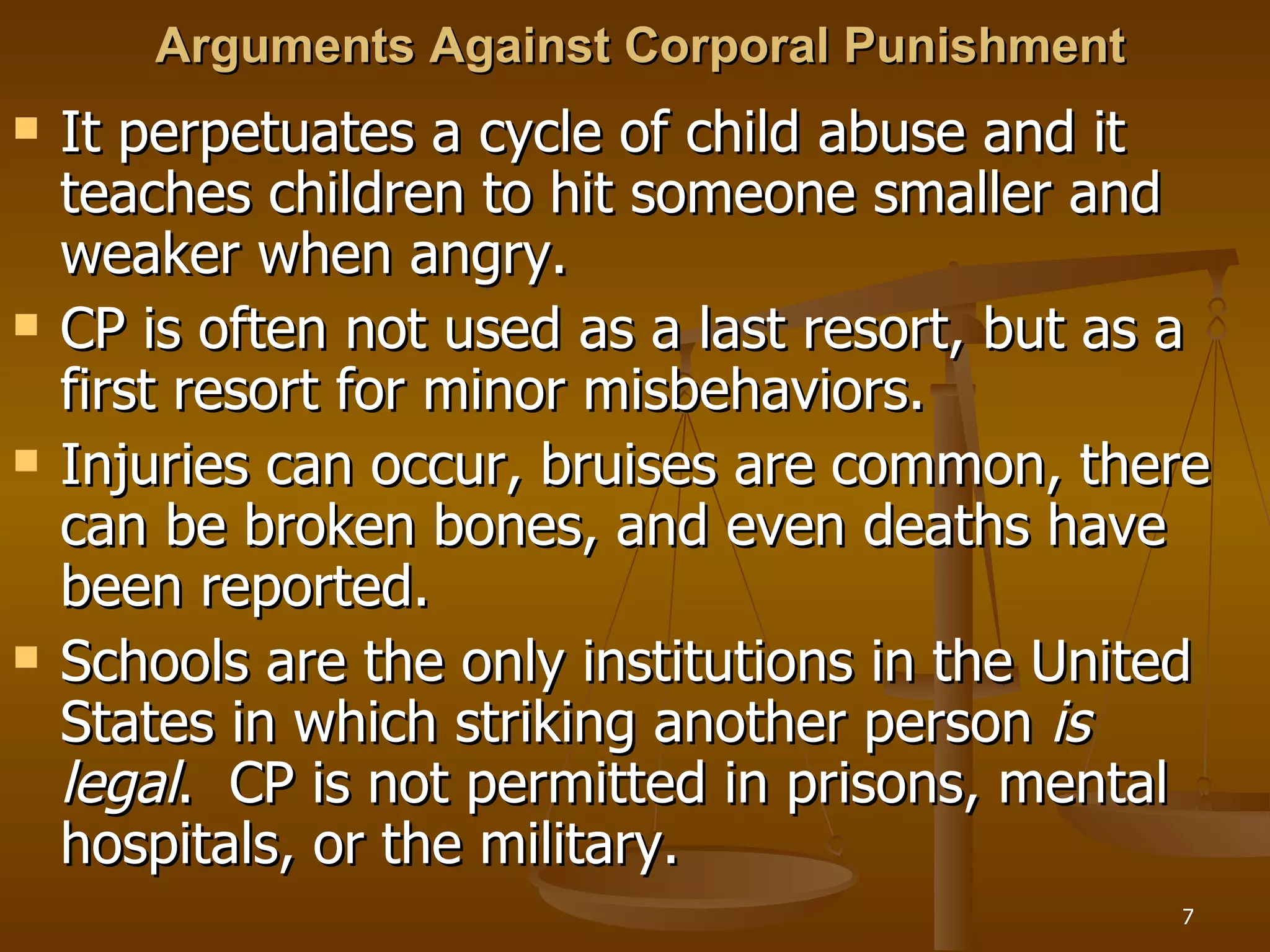 Corporal Punishment, School Law | PPT