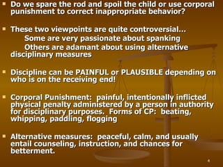 Corporal Punishment, School Law | PPT