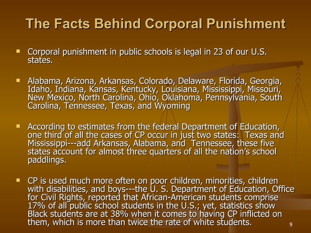 Corporal Punishment, School Law | PPT