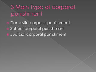 Corporal punishment | PPTX