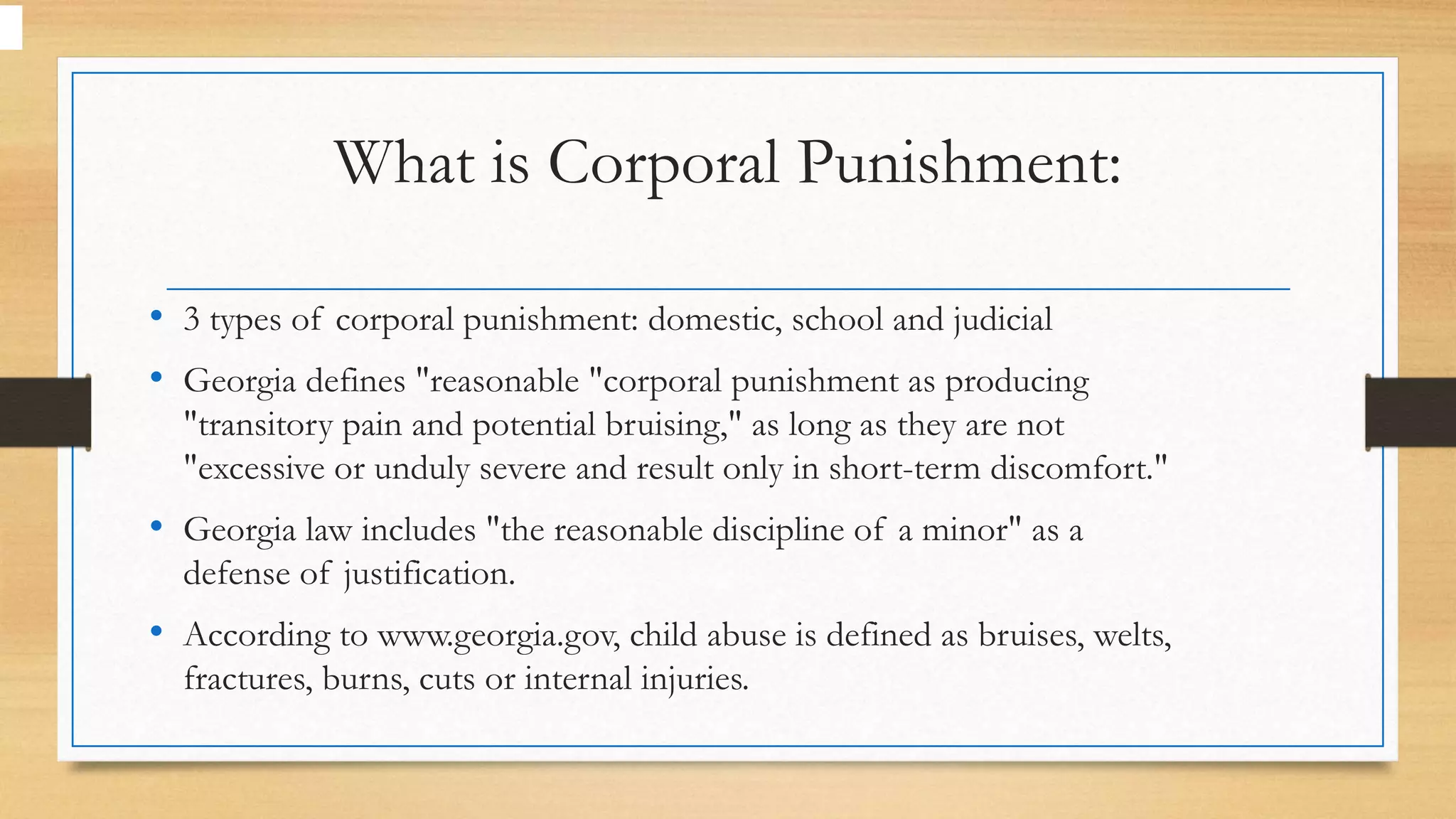 Corporal Punishment and Child Development | PPTX