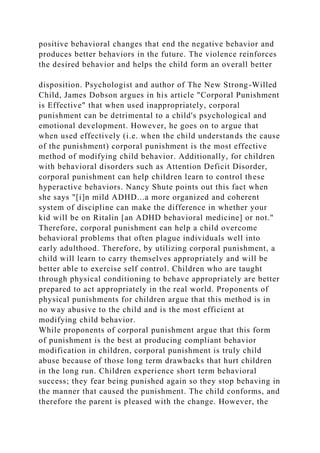 Corporal Punishment is Child Abuse Thesis Because of its stagge.docx