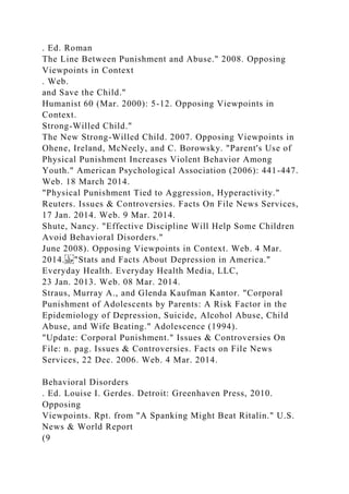 Corporal Punishment is Child Abuse Thesis Because of its stagge.docx