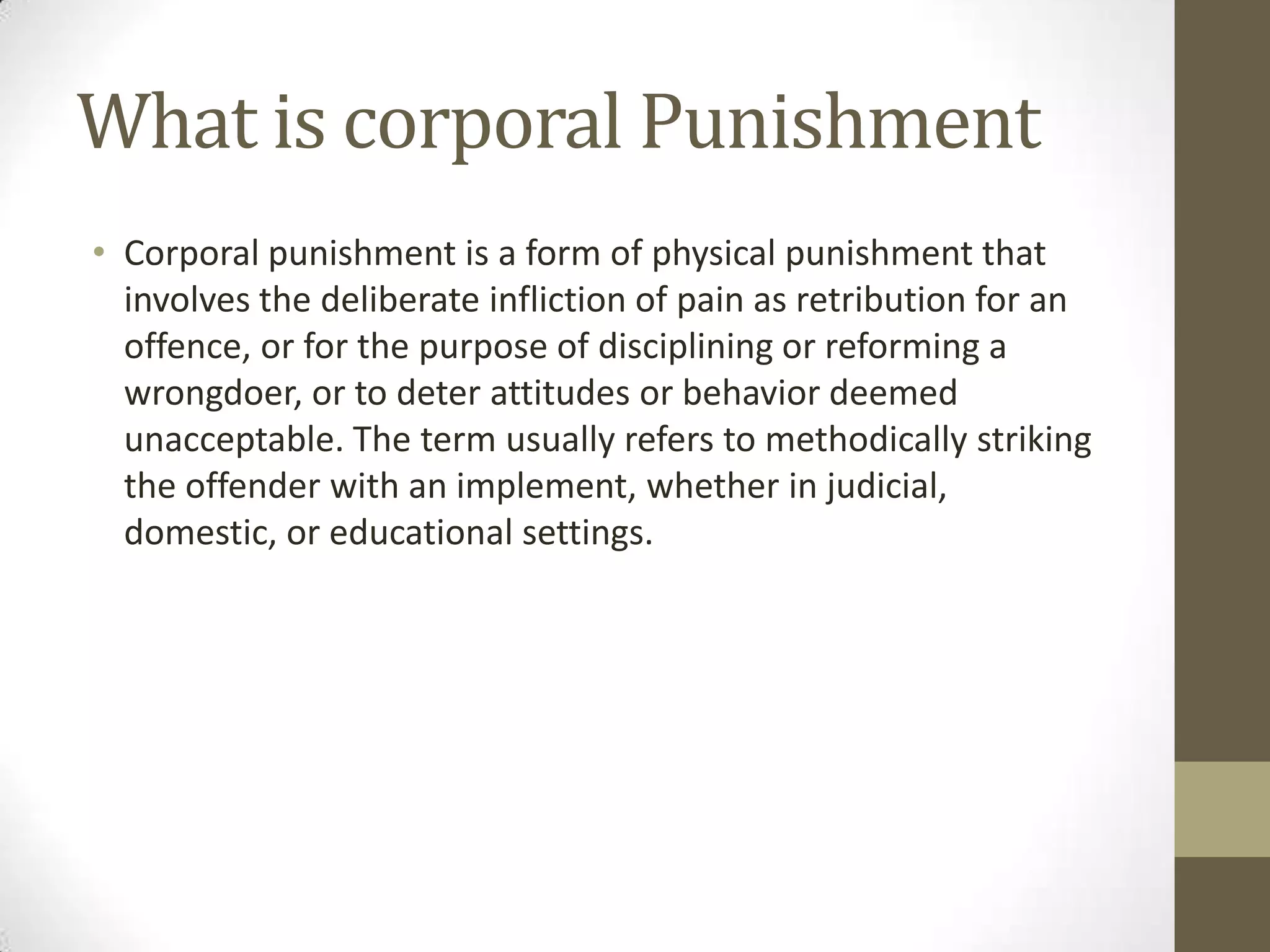 Corporal punishment ppt | PPTX