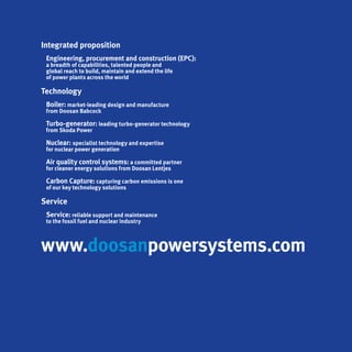 Doosan Power Systems | PDF